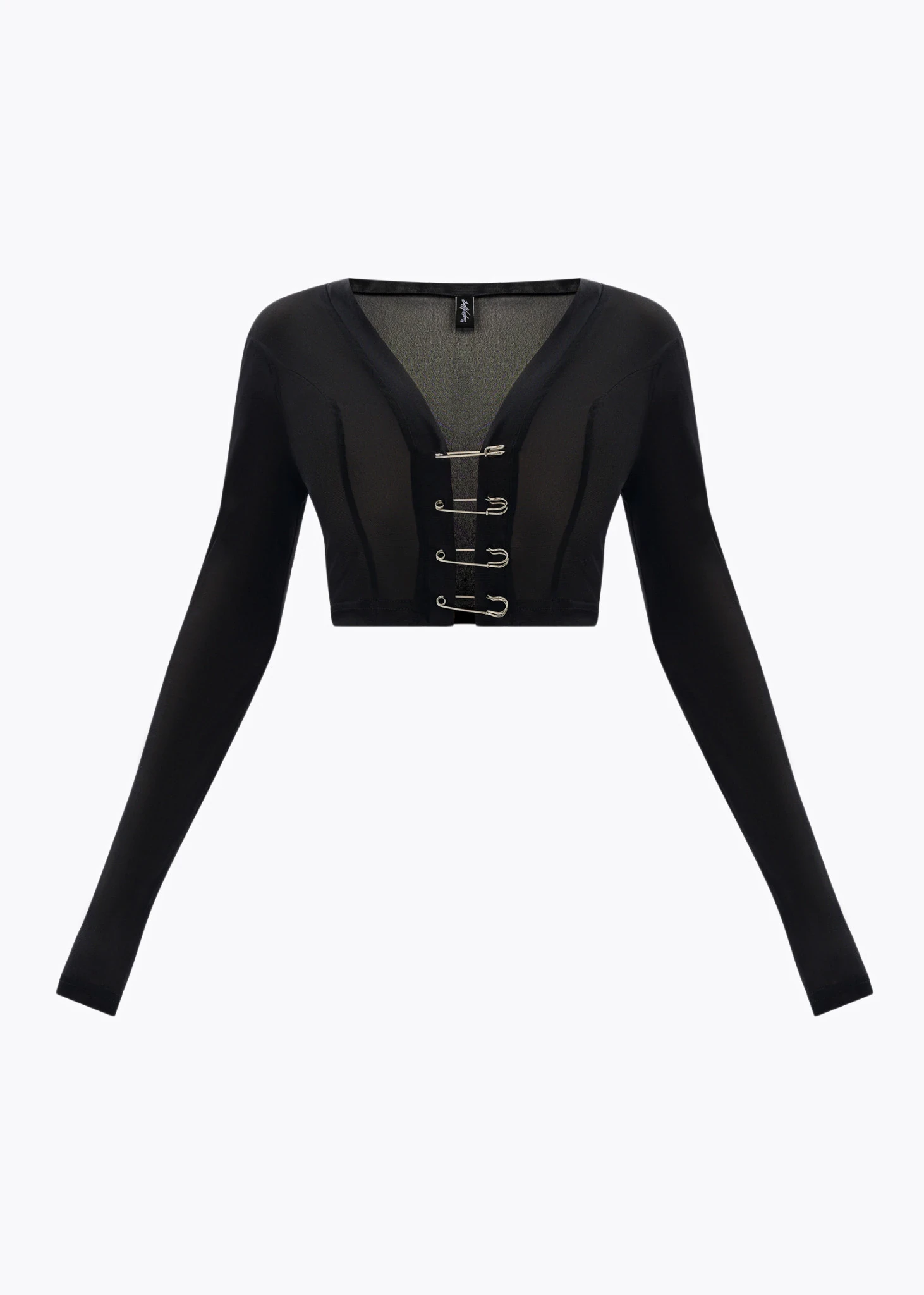 TOP WITH PINS MOONLIGHT. BLACK