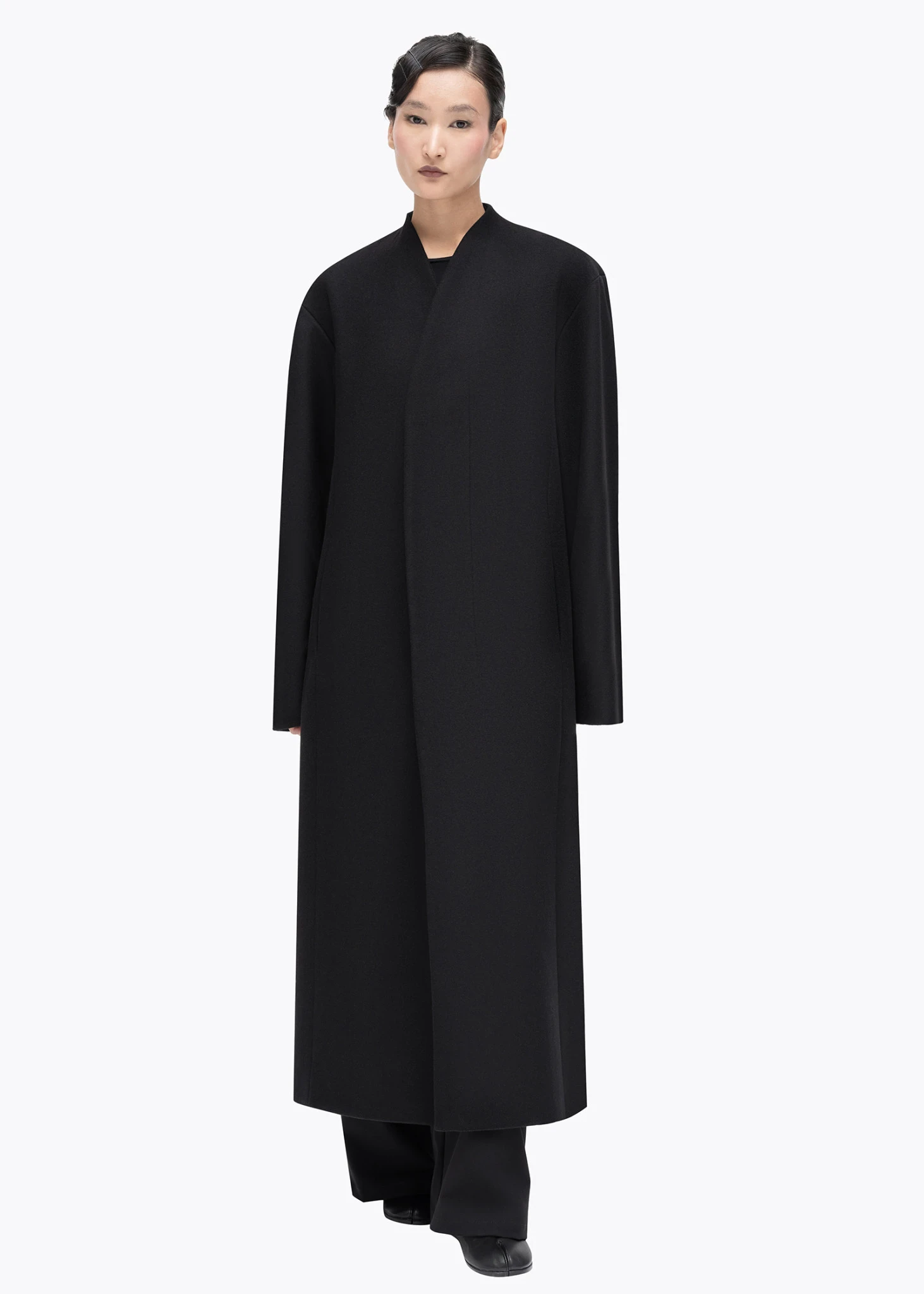 COAT IN ASIAN STYLE NEW CLASSIC. BLACK