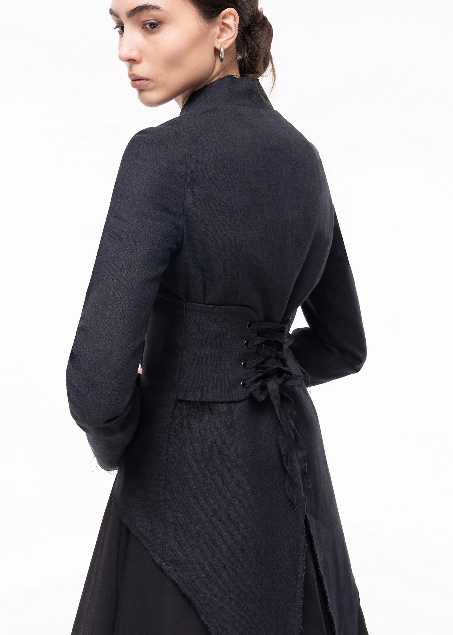 JACKET WITH LACING NEW ASIA II. BLACK